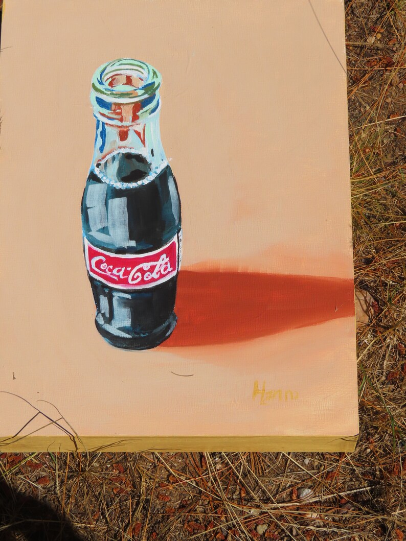 Vintage Coca-cola Bottle in Gouache - 9x12 Original Painting on Board ...