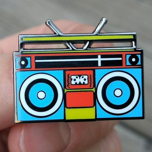 Enamel Pin Boombox Boom Box Lapel Pin Retro Music Hat Pin - Etsy UK
