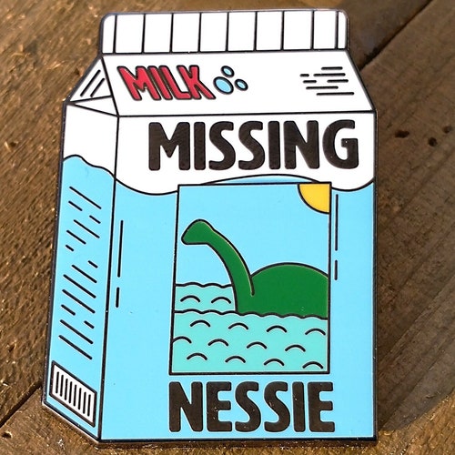Nessie Enamel Pin Missing Milk Carton Loch Ness Monster - Etsy
