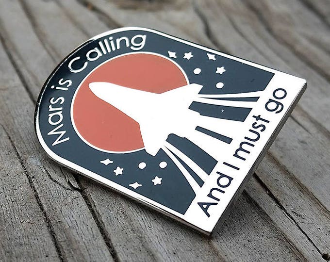 Enamel Pin Mars is Calling Space Lapel Pin Science Pin - Etsy
