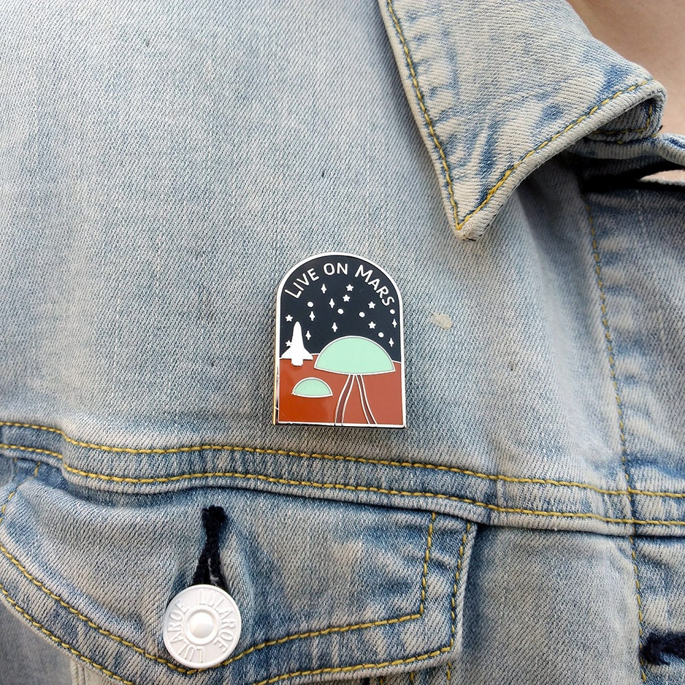 Mars Enamel Pin Space Pin Science Pin Astronomy Pin - Etsy