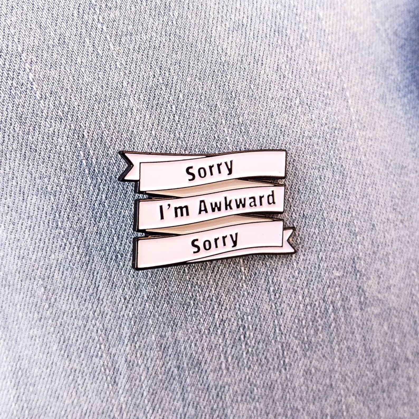 Introvert Enamel Pin - Sorry I'm Awkward Sorry Pin - Socially Awkward ...