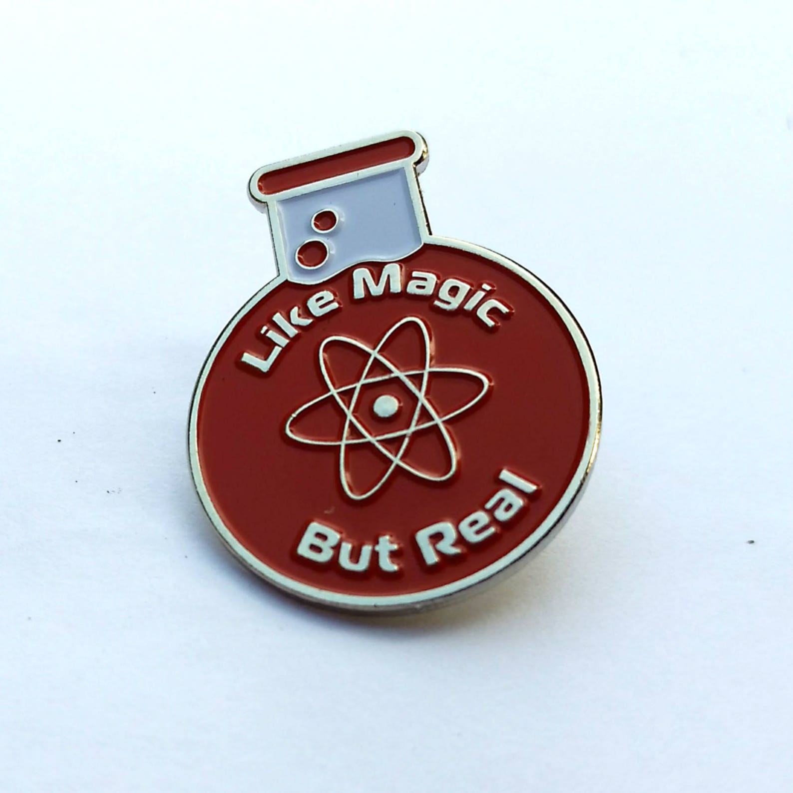 Enamel pin science Like magic but real lapel pin | Etsy
