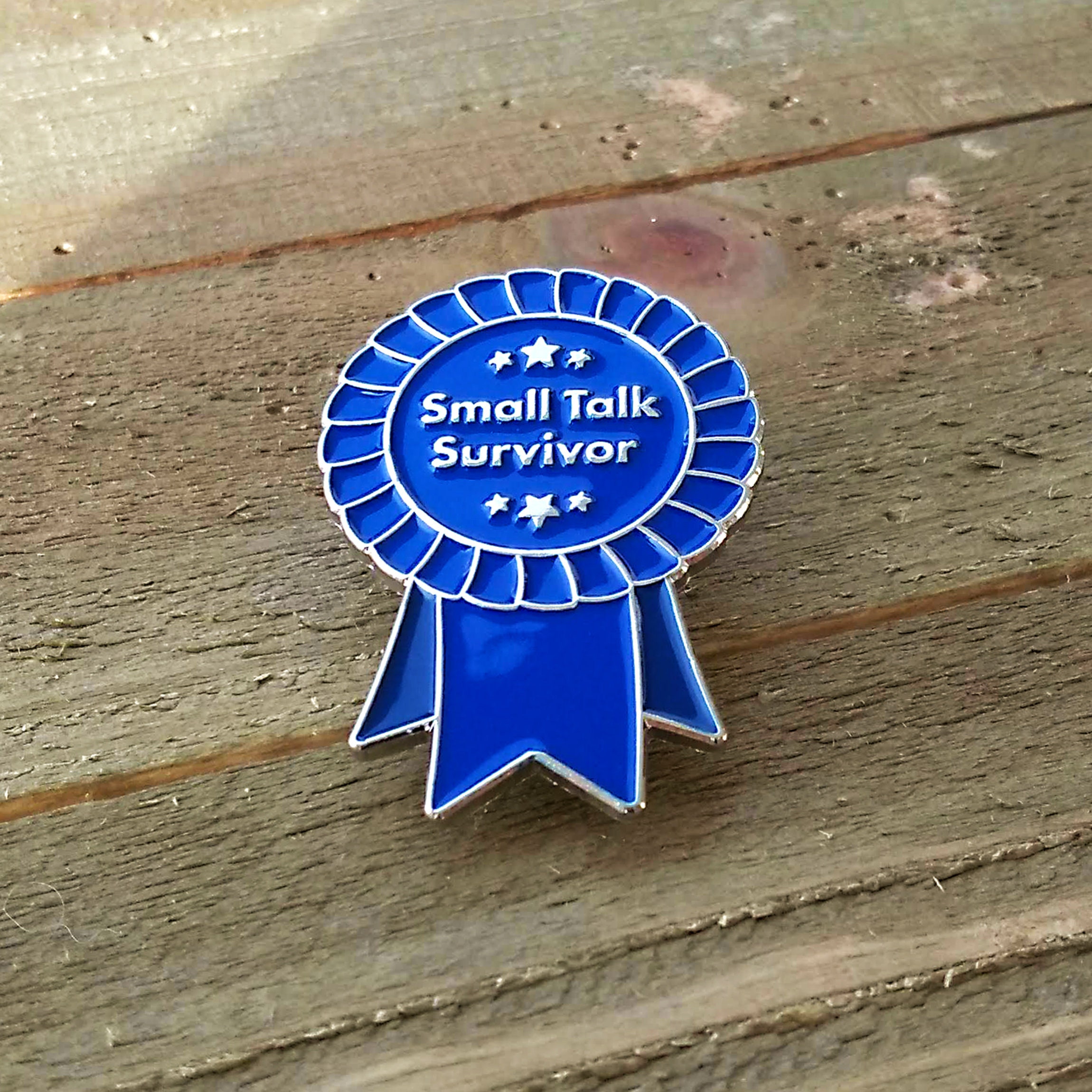 Introvert Enamel Pin Small Talk Survivor Lapel Pin - Etsy