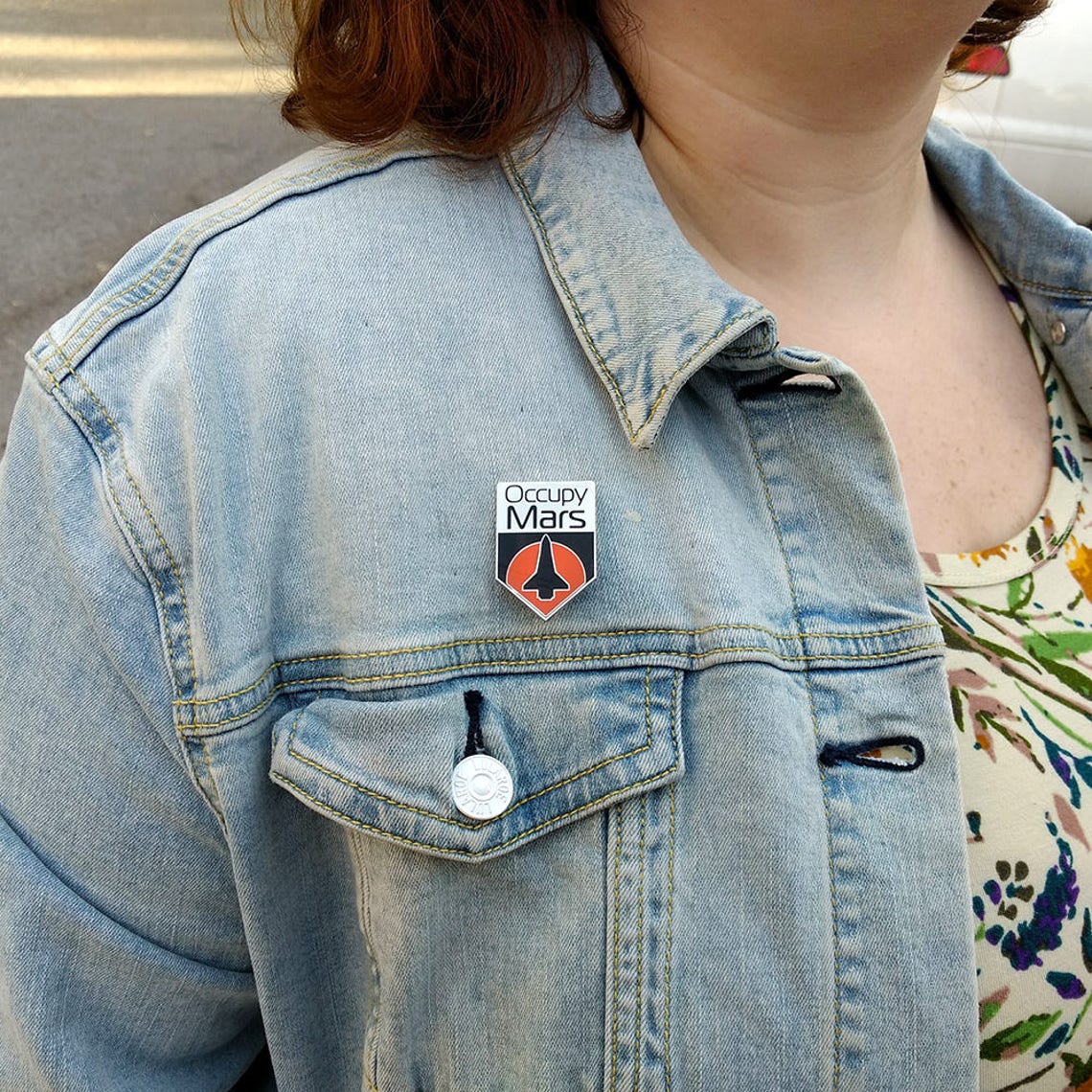 Occupy Mars Enamel Pin - Space Pin - Science Pin - Astronomy Pin - Mars ...