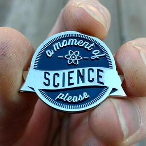 Science Enamel Pin a Moment of Science Please | Lapel Pin | Funny Hat ...