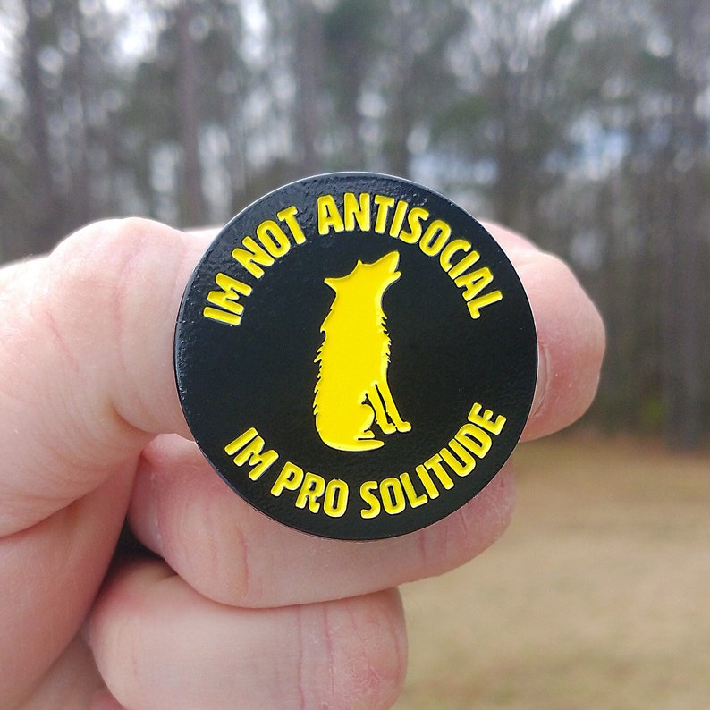 Introvert Enamel Pin | Im Not Anti-social Im Pro Social | Funny Lapel ...