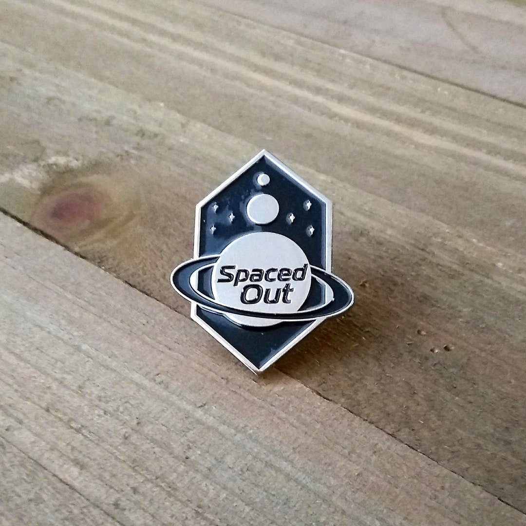 Spaced Out Enamel Pin | Space Lapel Pin - Etsy