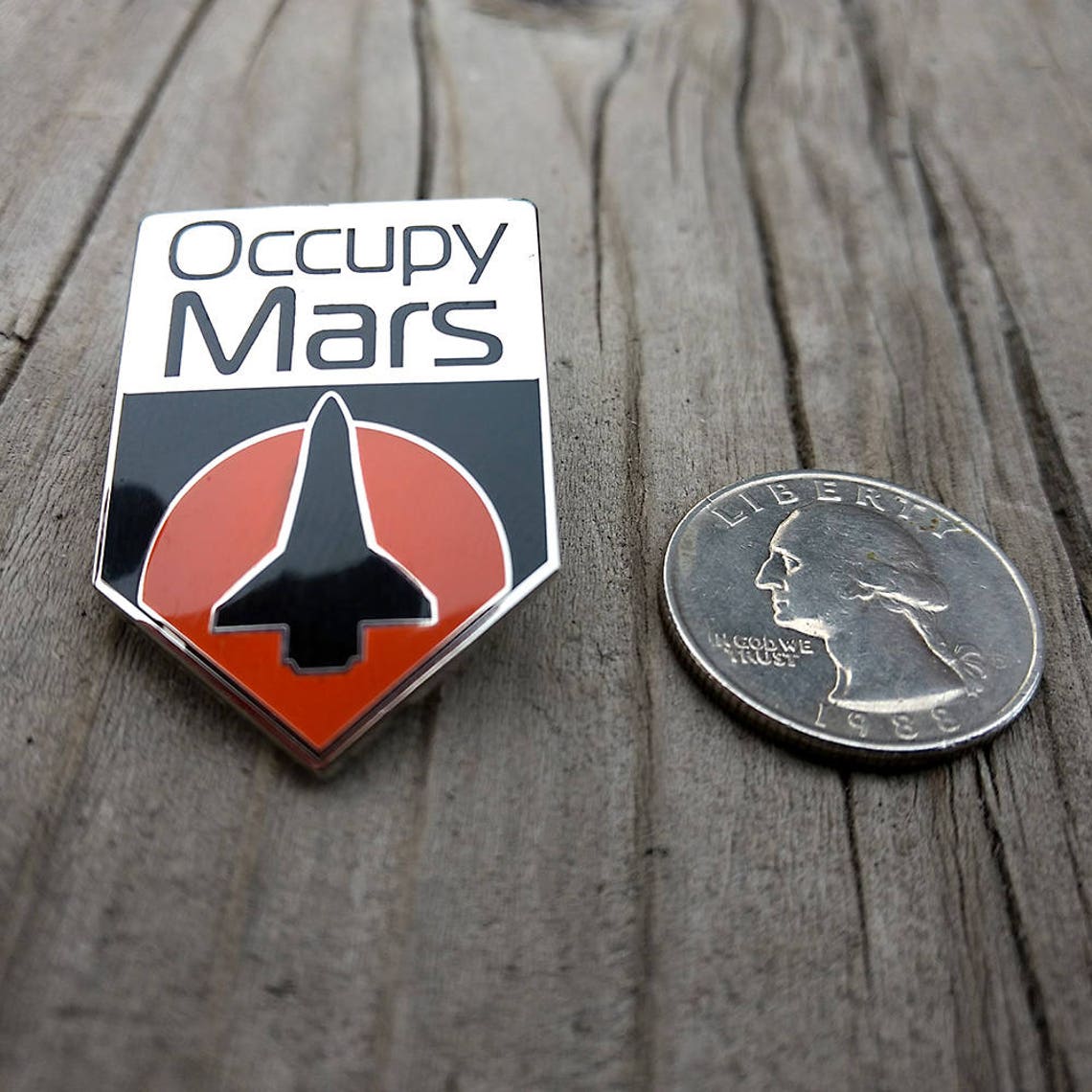 Occupy Mars Enamel Pin - Space Pin - Science Pin - Astronomy Pin - Mars ...