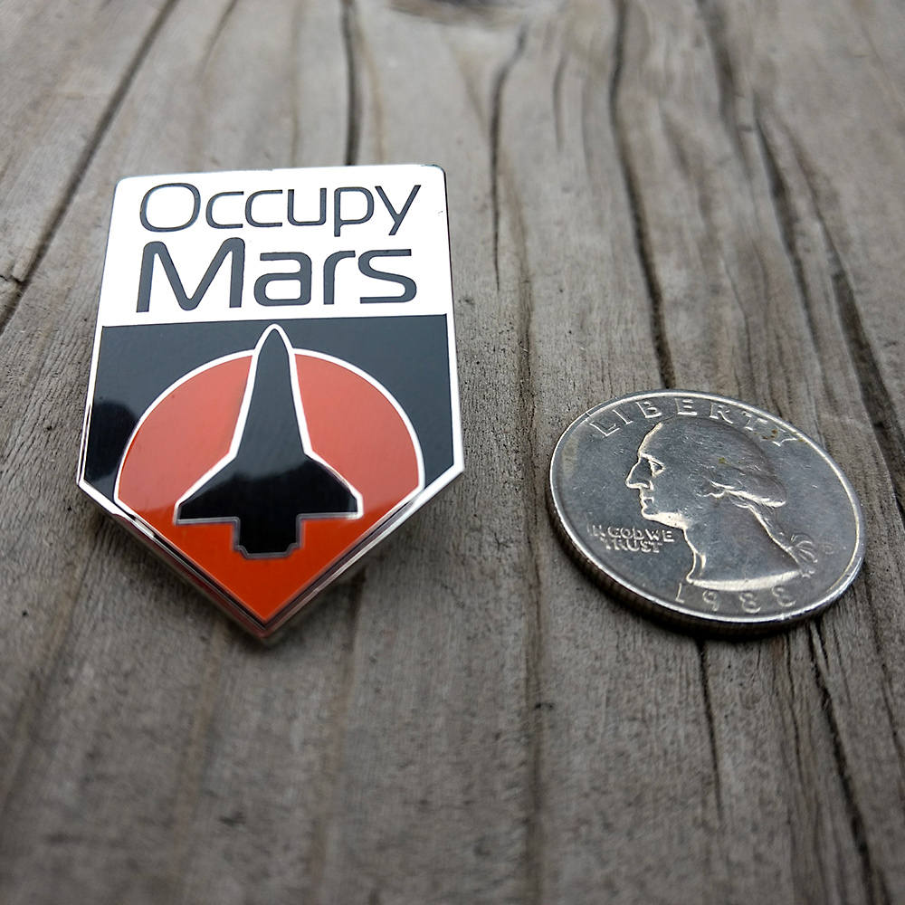 Occupy Mars Enamel Pin - Space Pin - Science Pin - Astronomy Pin - Mars ...