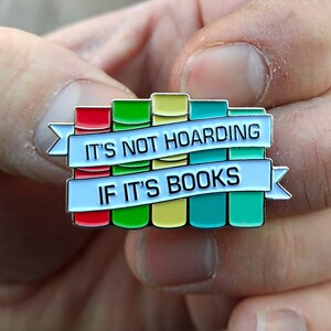Book Enamel Pin Set | 5 Lapel Pins | Reading Hat Pins | Bookish Enamel ...