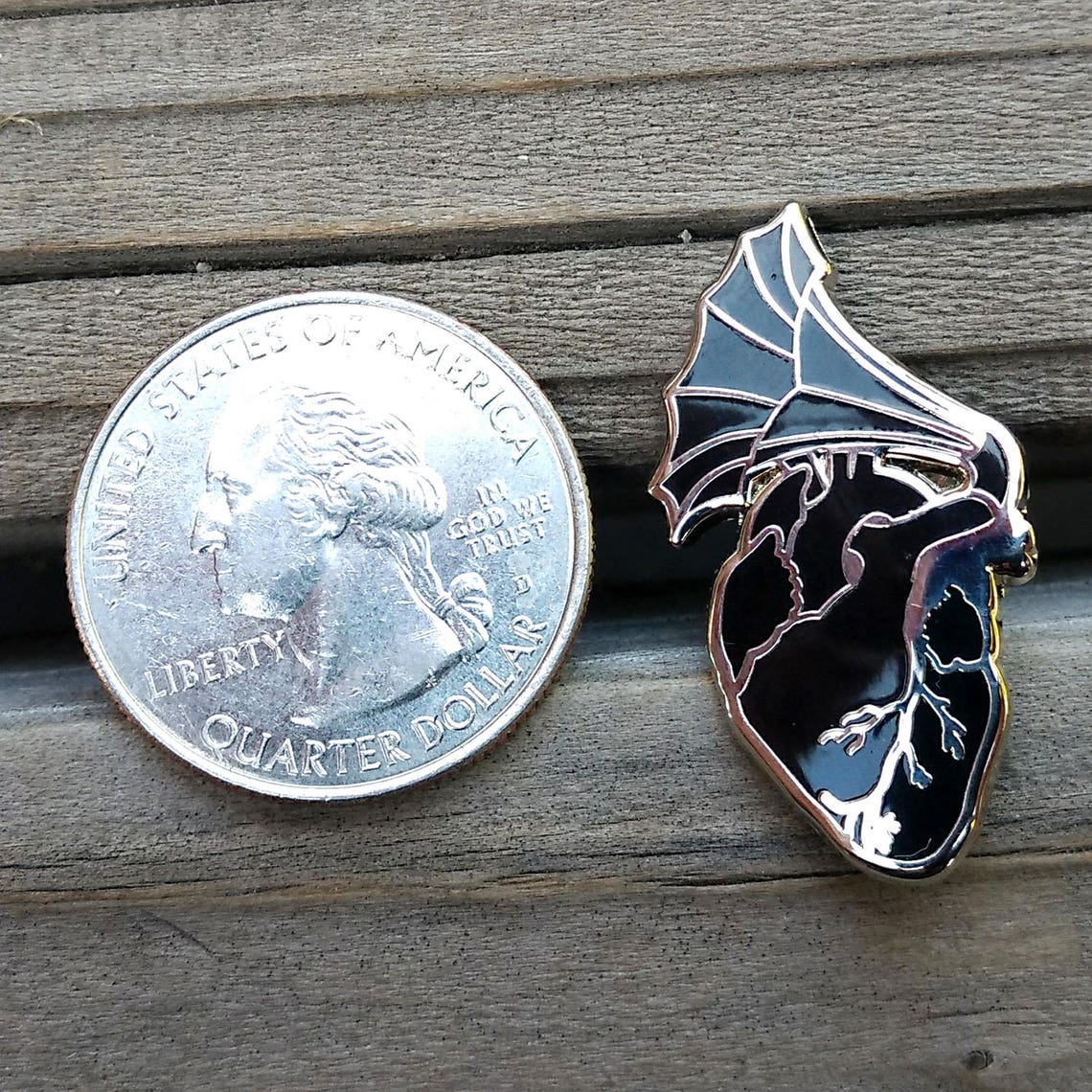 Enamel Pin Anatomical Heart Pin Vintage Style Lapel Pin - Etsy