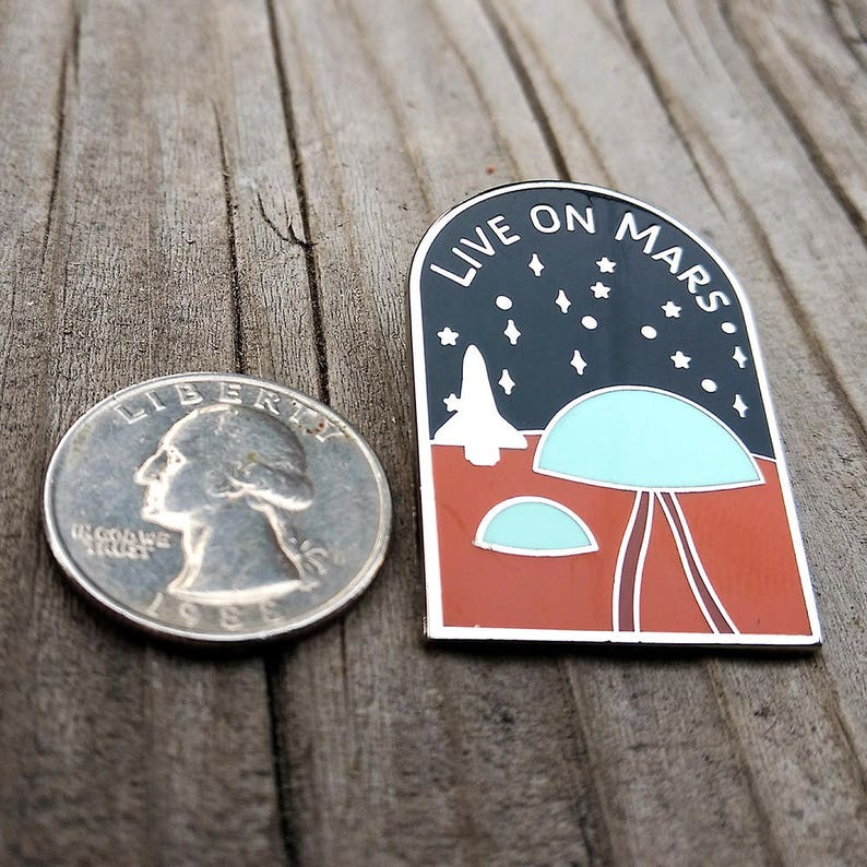 Mars Enamel Pin Space Pin Science Pin Astronomy Pin - Etsy