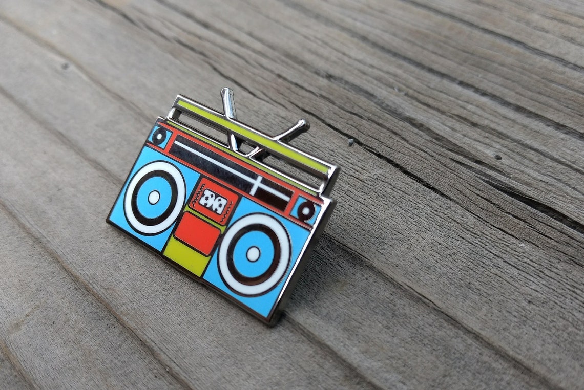 Enamel Pin Boombox Boom Box Lapel Pin Retro Music Hat Pin - Etsy UK