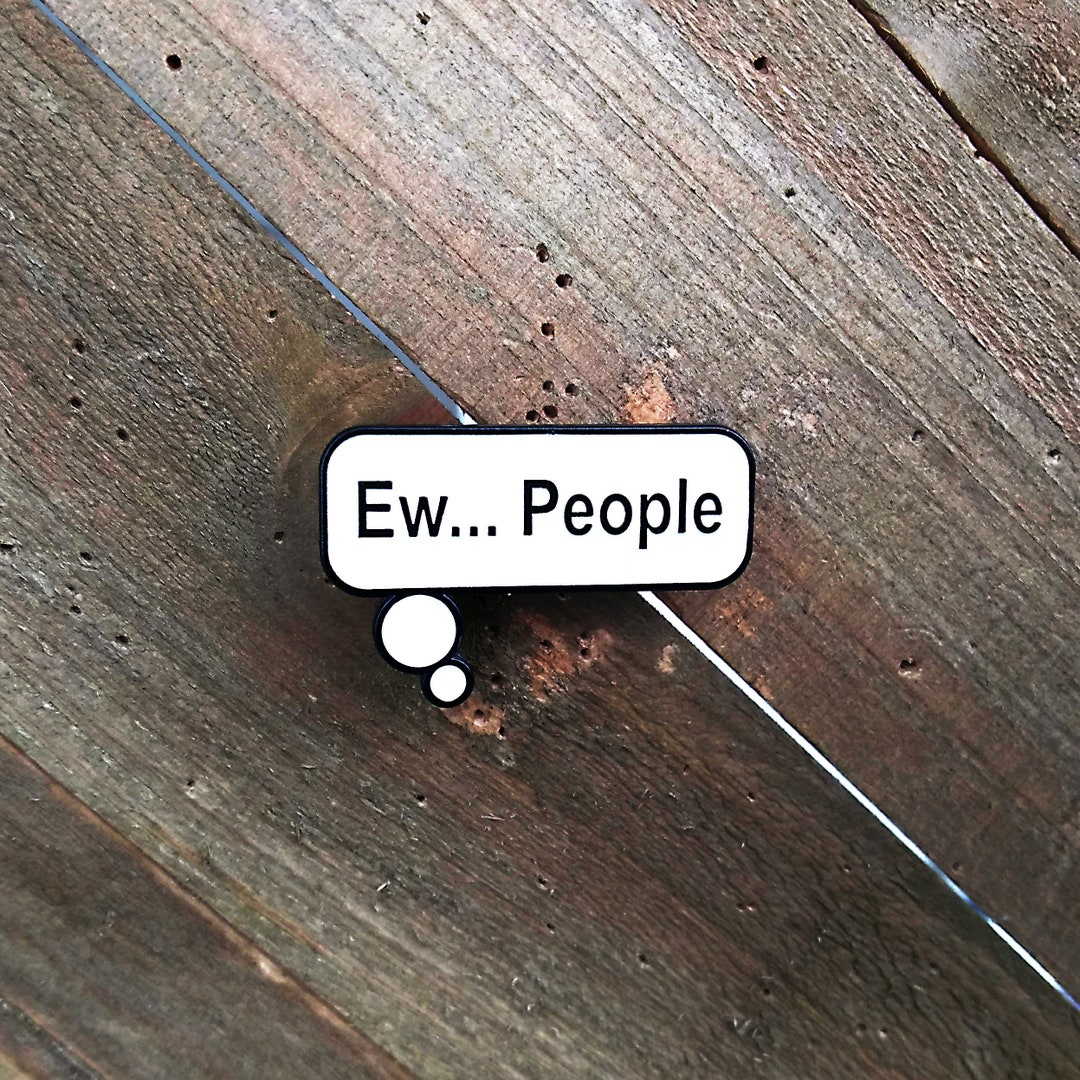 Introvert Enamel Pin Ew People Lapel Pin Introvert Lapel Pins Hat Pin ...
