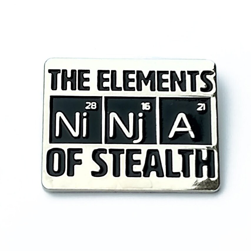 Enamel pin ninja elements of stealth science lapel pin | Etsy Enamel pin ninja elements of stealth science lapel pin | Etsy