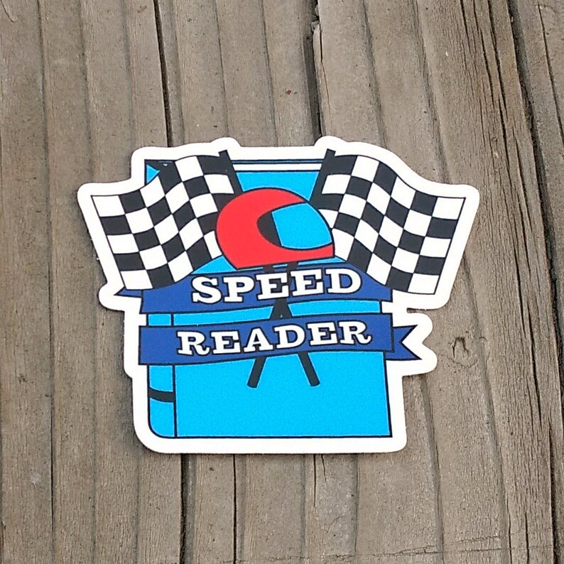 Vinyl Sticker Speed Reader Sticker Vinyl Decal Laptop - Etsy