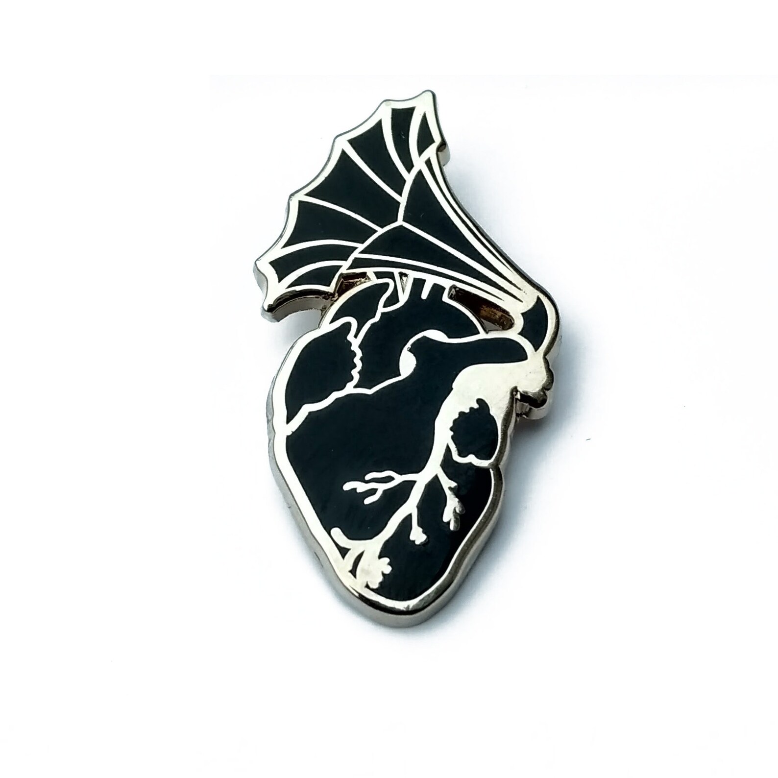 Enamel Pin Anatomical Heart Pin Vintage Style Lapel Pin Etsy