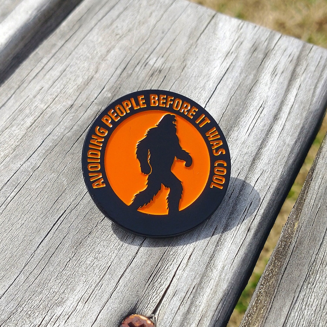 Sasquatch Enamel Pin | Avoiding People Before It Was Cool Lapel Pin ...
