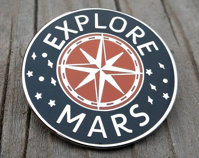 Space Enamel Pin Explore Mars Lapel Pin Science Pin - Etsy