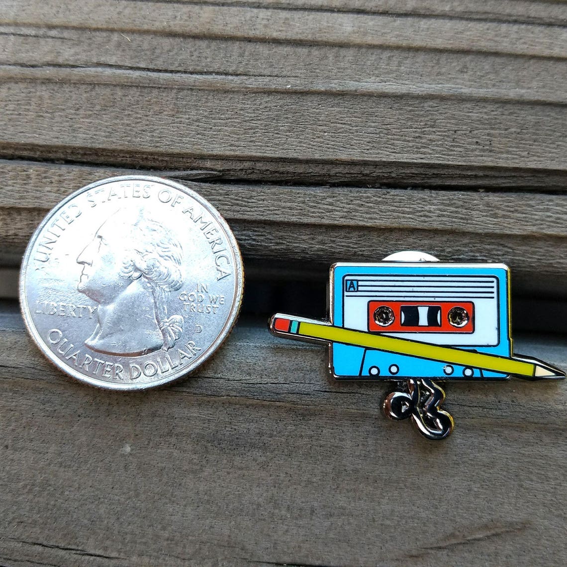 Cassette Tape Enamel Pin | Retro Music Pin | Lapel Pin | Hard Enamel ...