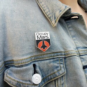 Occupy Mars Enamel Pin - Space Pin - Science Pin - Astronomy Pin - Mars ...