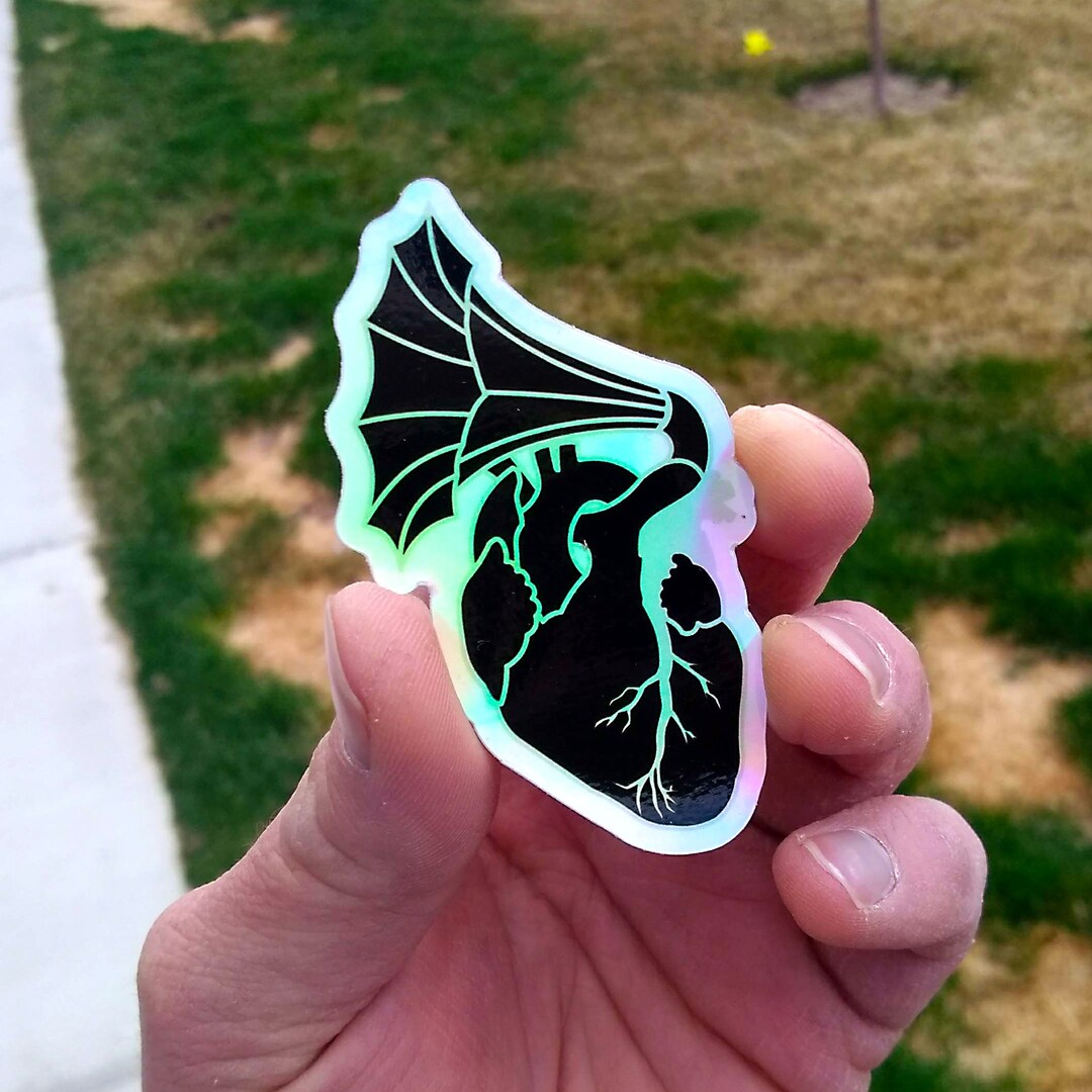 Vinyl Sticker Anatomical Heart | Holographic Sticker | Sticker for ...