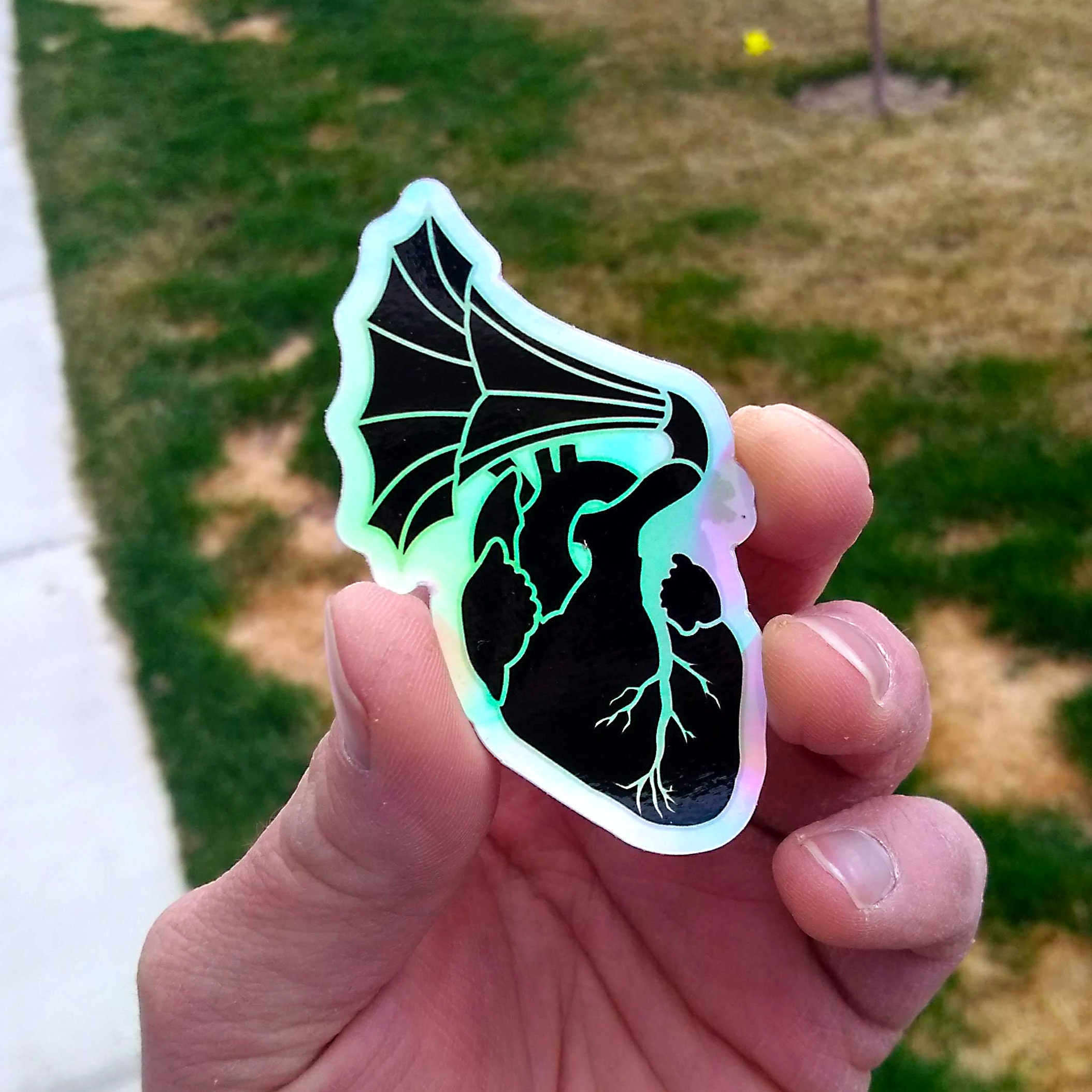 Vinyl Sticker Anatomical Heart Holographic Sticker Sticker - Etsy