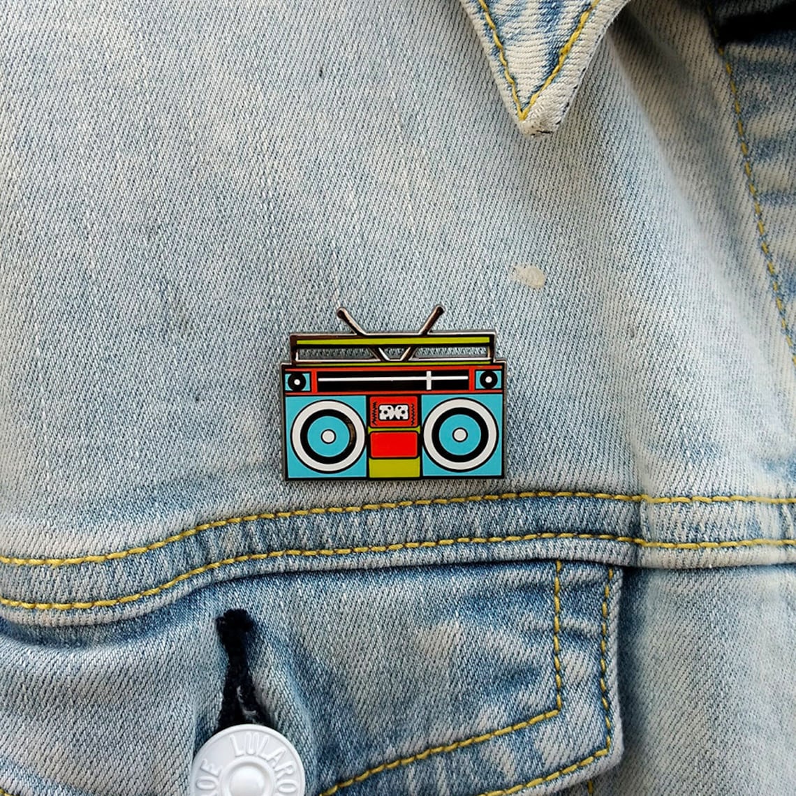 Enamel Pin Boombox Boom Box Lapel Pin Retro Music Hat Pin - Etsy UK