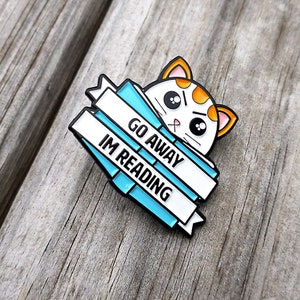 Book Enamel Pin Set -7 Book Enamel Pins - Book Lapel Pin Set - Reading ...