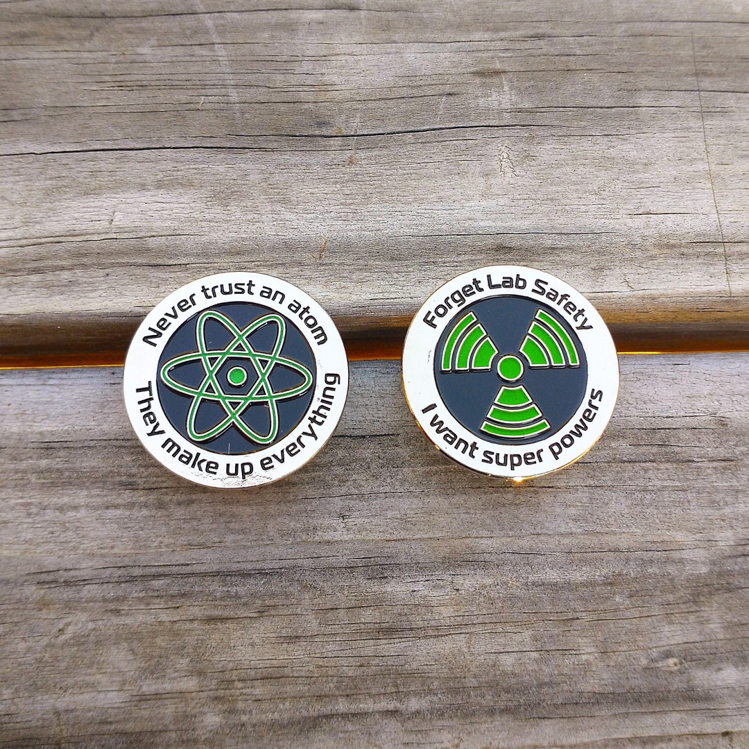 Science Enamel Pin Set - Glow in the Dark - Forget Lab Safety I Want ...