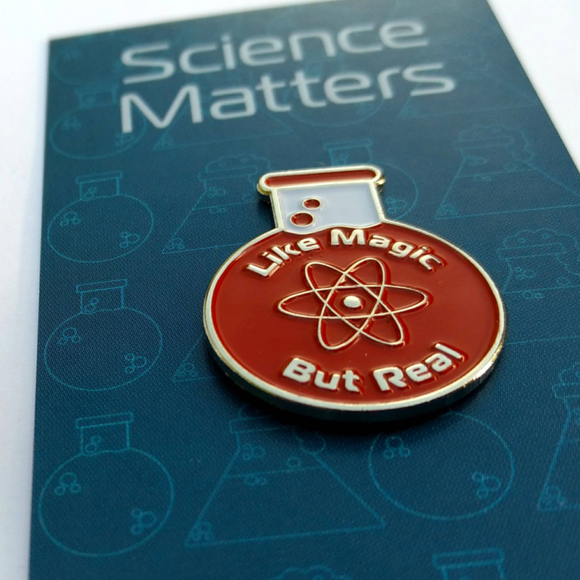 Enamel pin science Like magic but real lapel pin | Etsy