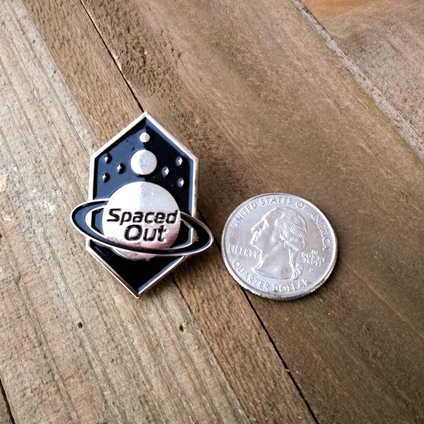 Spaced Out Enamel Pin Space Lapel Pin - Etsy
