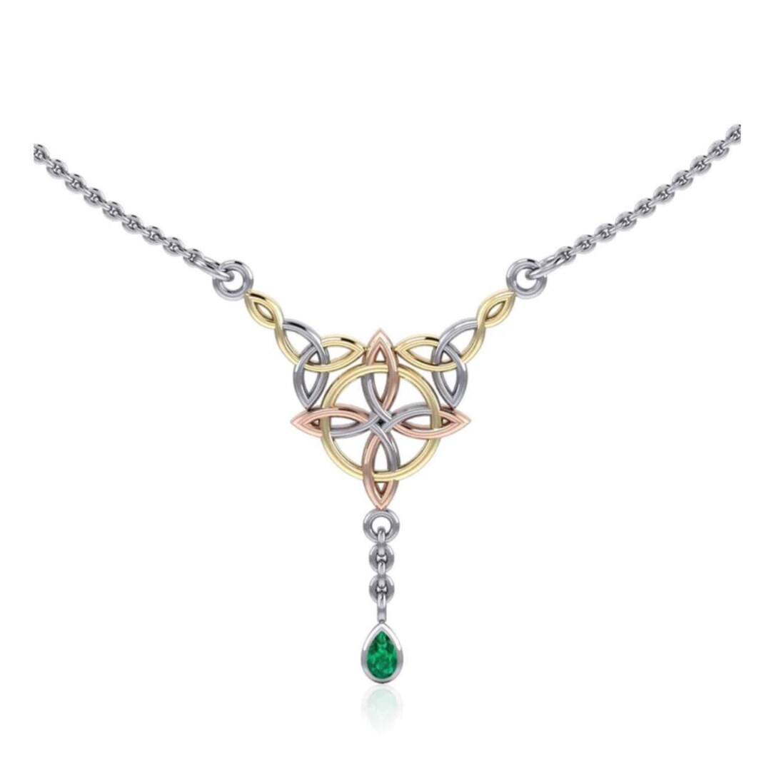 Celtic Four-corners Knot Necklace, Sterling Silver, Symbol of Eternity ...