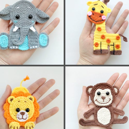 Pattern-monkey Applique crochet Pattern Pdf | Etsy