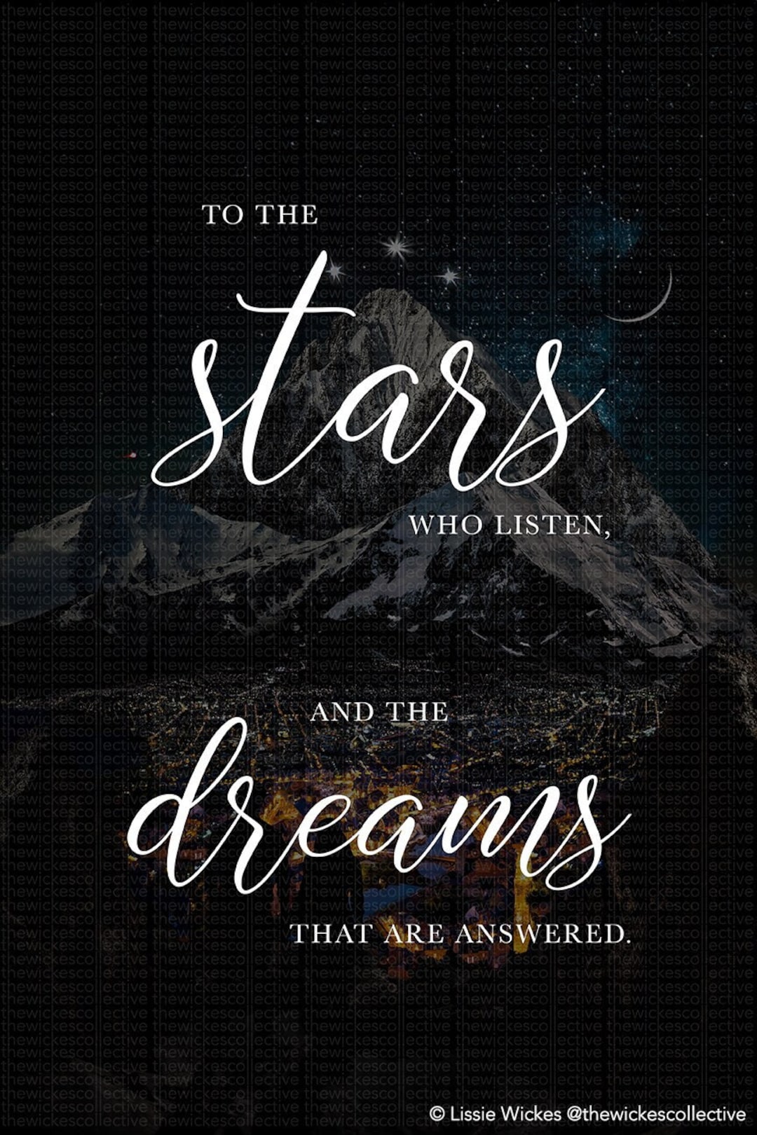 ACOTAR Original Velaris Art "to the Stars Who Listen and the Dreams ...