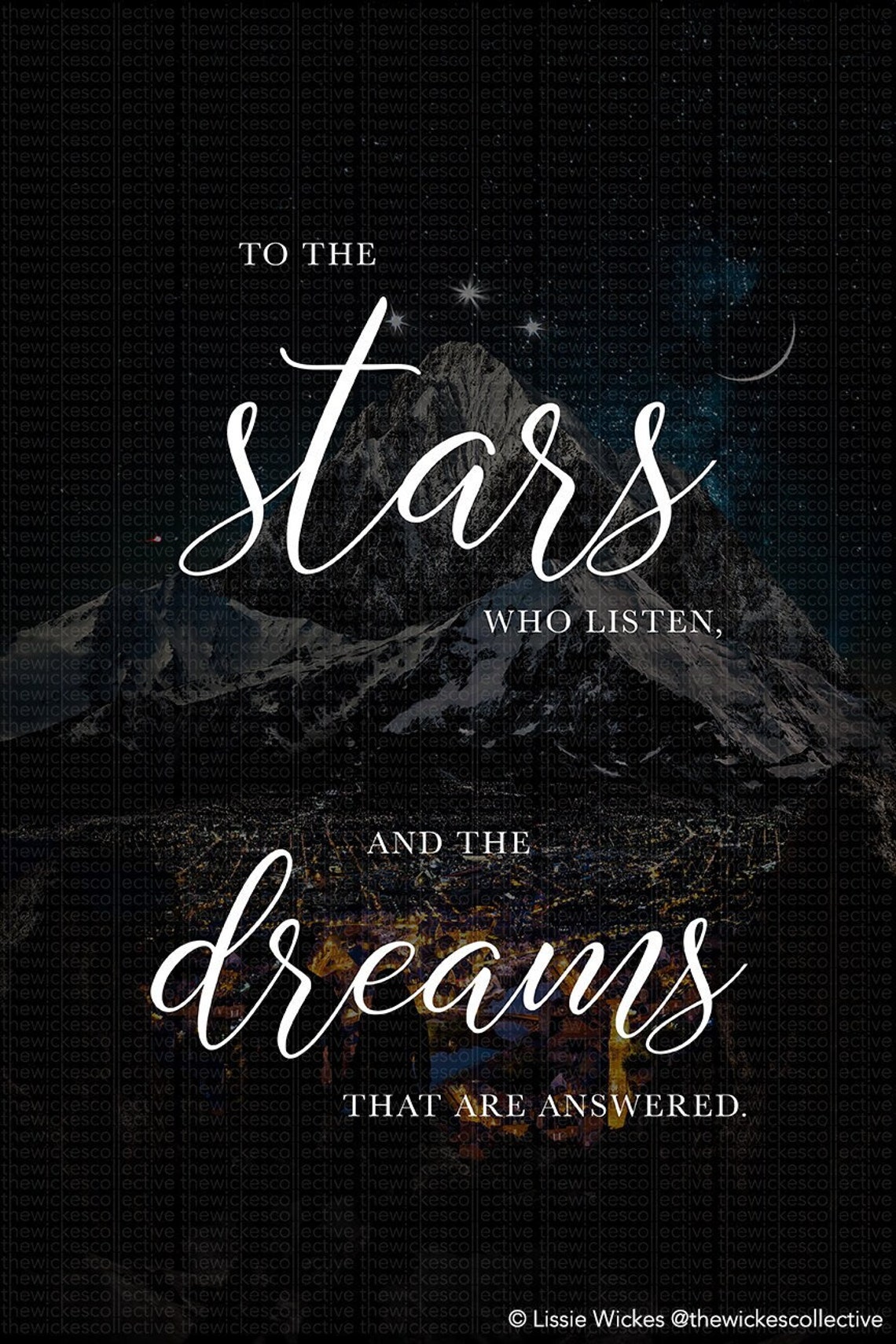 ACOTAR Original Velaris Art "to the Stars Who Listen and the Dreams ...