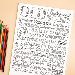 Old Testament Books of the Bible Coloring Printable for PERSONAL USE ...