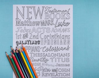 Old Testament Books of the Bible Coloring Sheet Printable for CLASSROOM ...