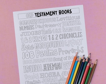 Old Testament Books of the Bible Coloring Printable for PERSONAL USE ...