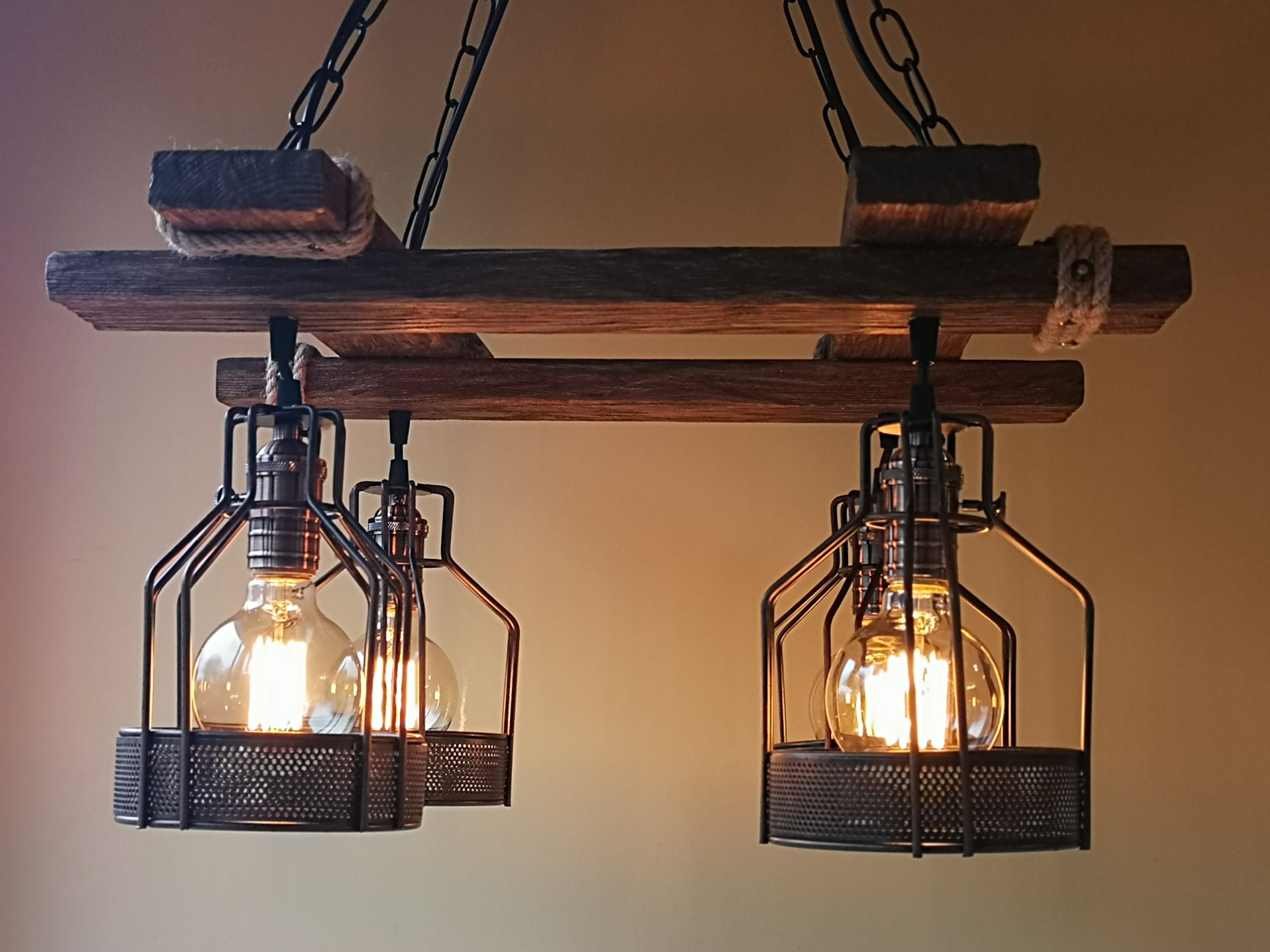 Rustic Light Fixture - Hanging Light - Rustic Lighting - Industrial ...