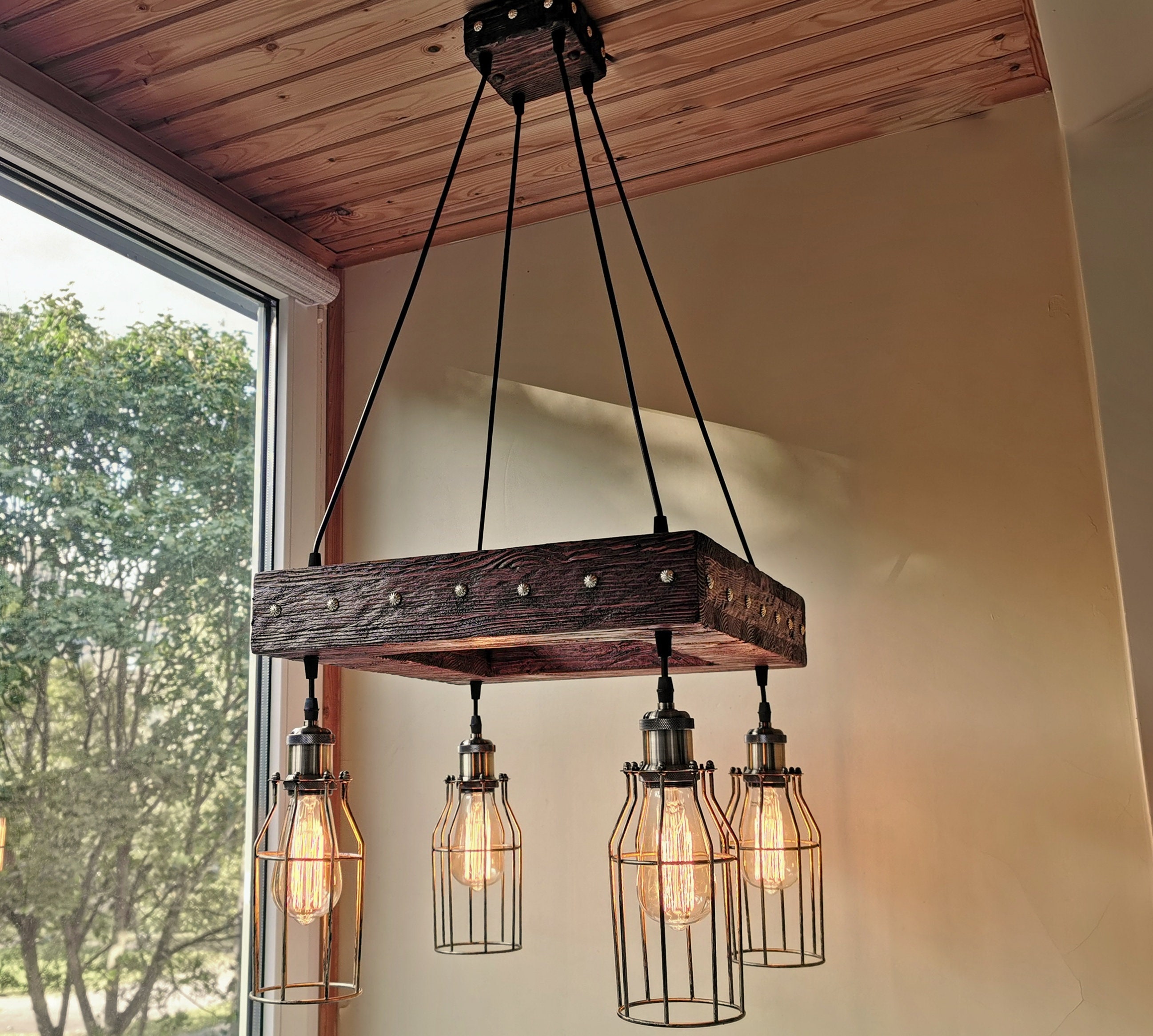 Handmade hanging light