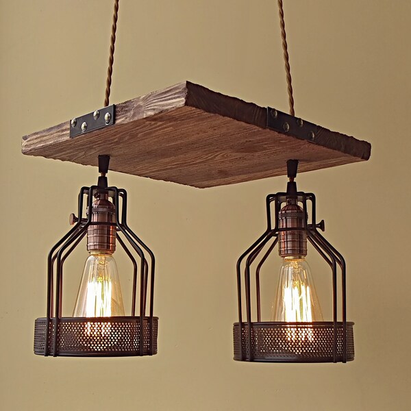 Wood Ceiling Light - Etsy