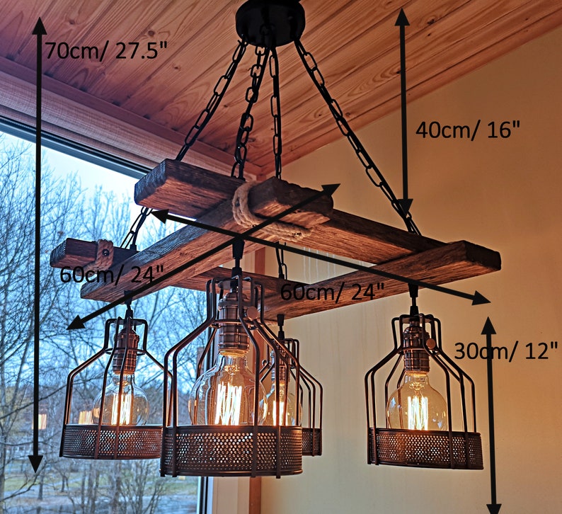 Rustic Light Fixture Hanging Light Rustic Lighting - Etsy