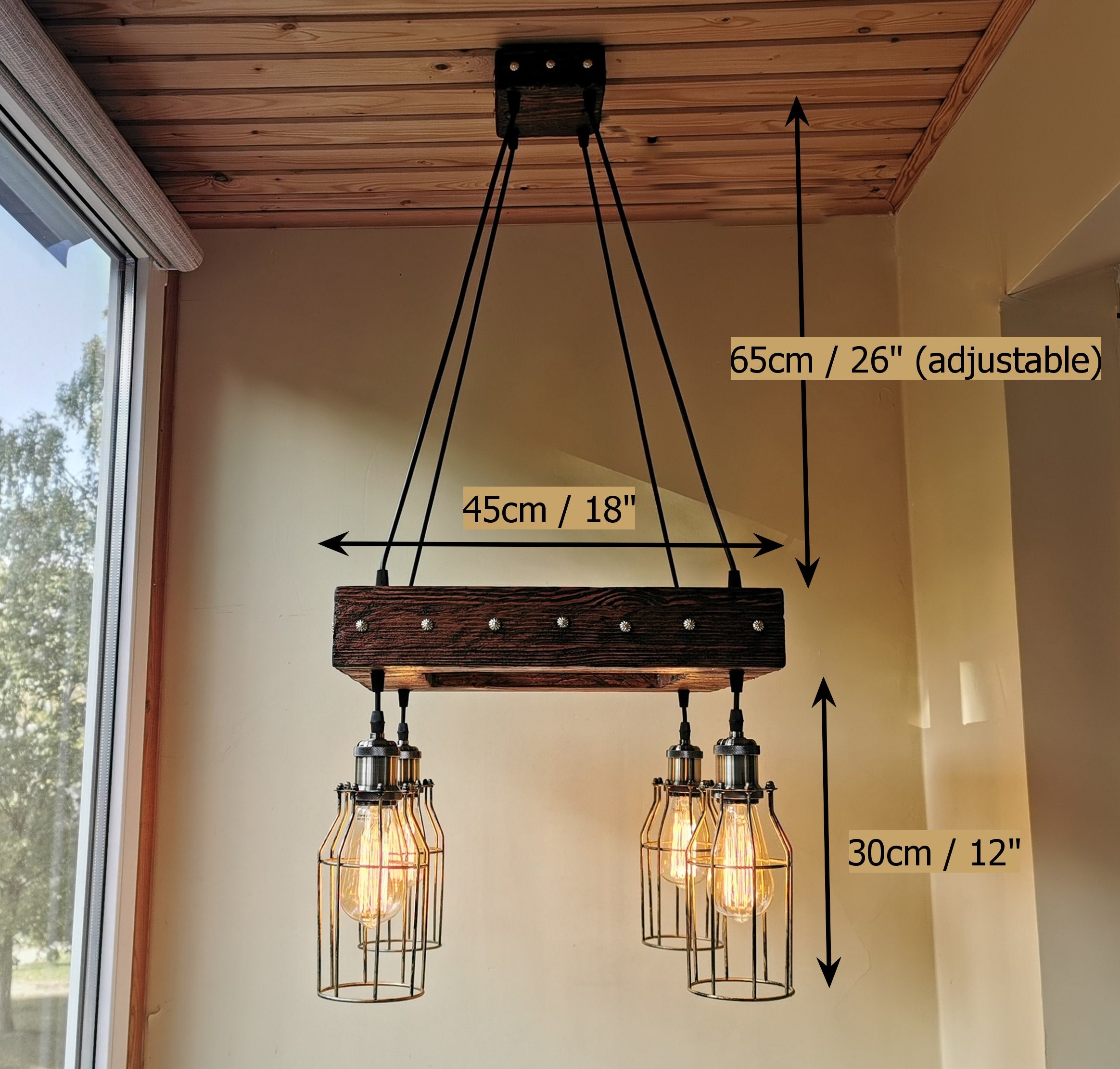 Handmade hanging light