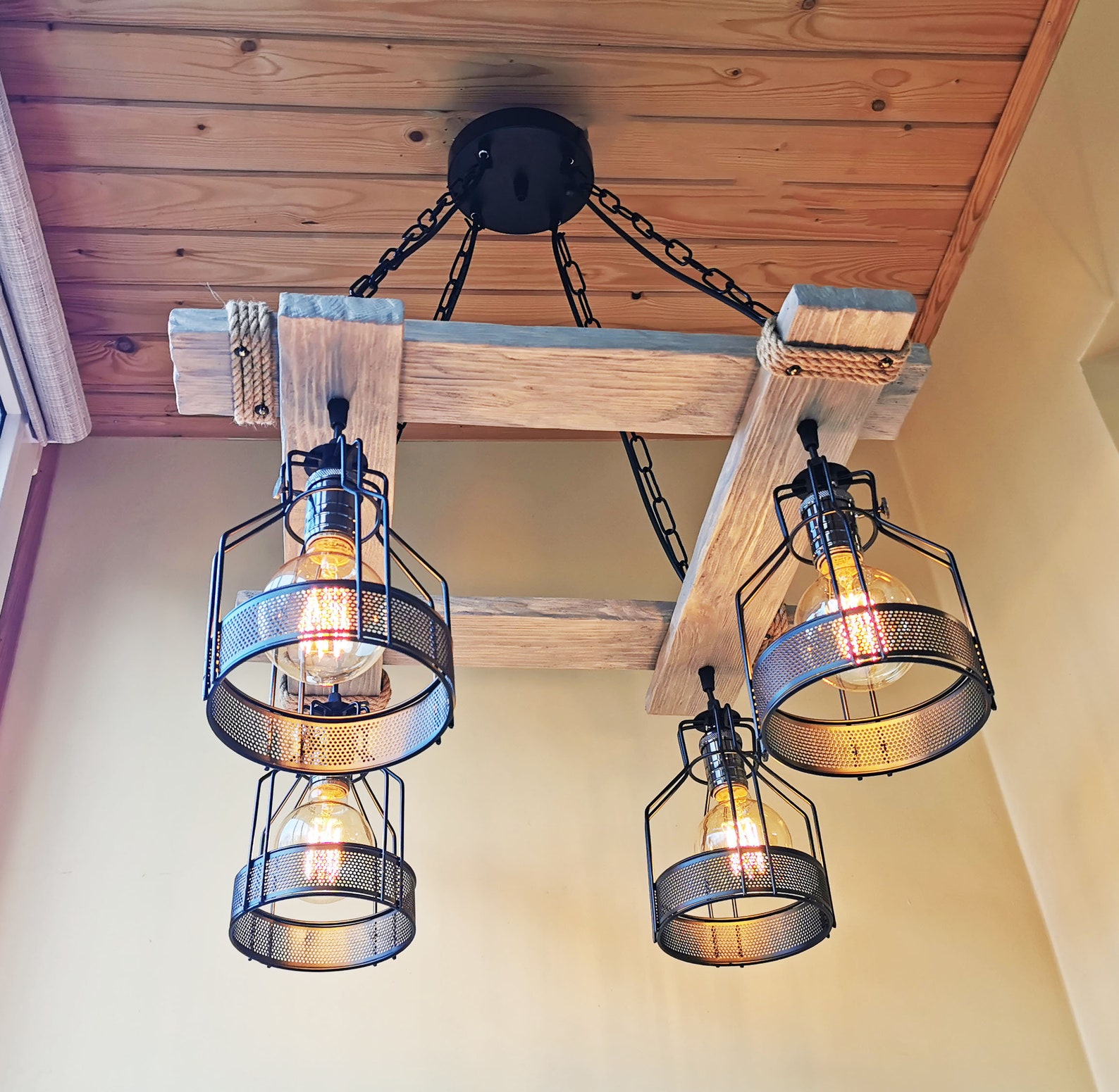 Rustic Light Fixture Hanging Light Rustic Lighting - Etsy