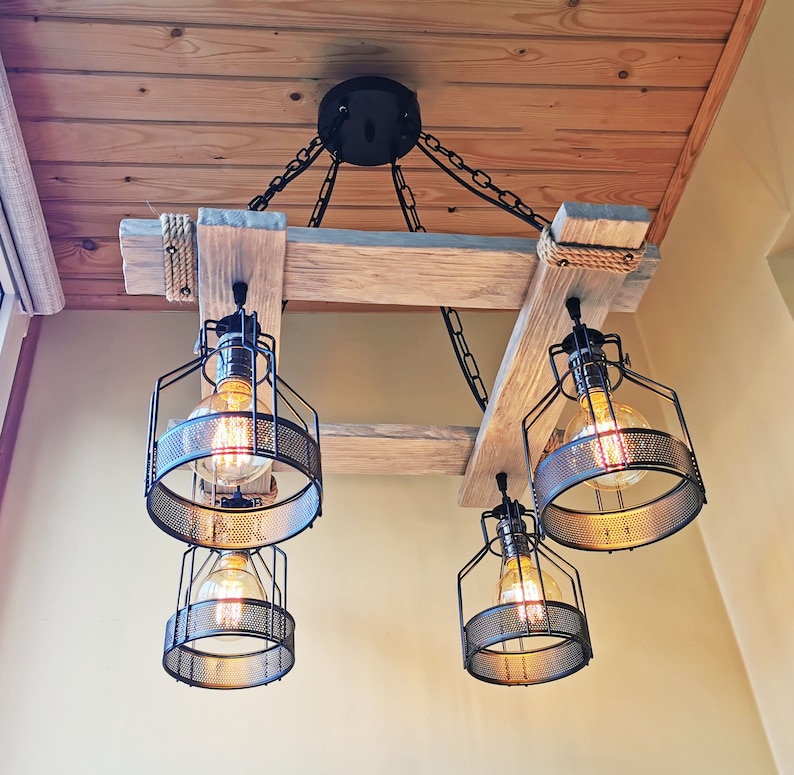 Rustic Light Fixture Hanging Light Rustic Lighting - Etsy