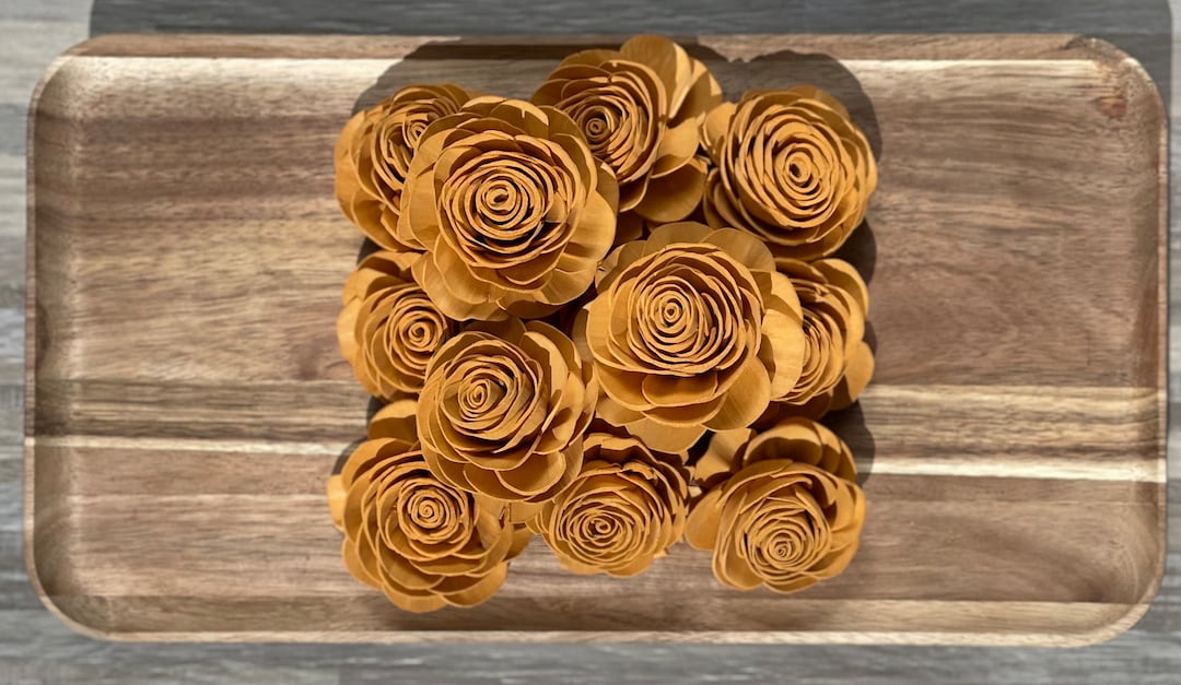 Sola Wood Flowers, Golden, Wood Flowers, Crafting, DIY Crafts, Dyed ...