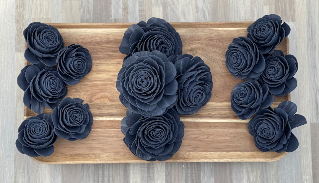 Sola Wood Flowers, Navy Blue, Wood Flowers, Crafting, DIY Crafts, Dyed ...