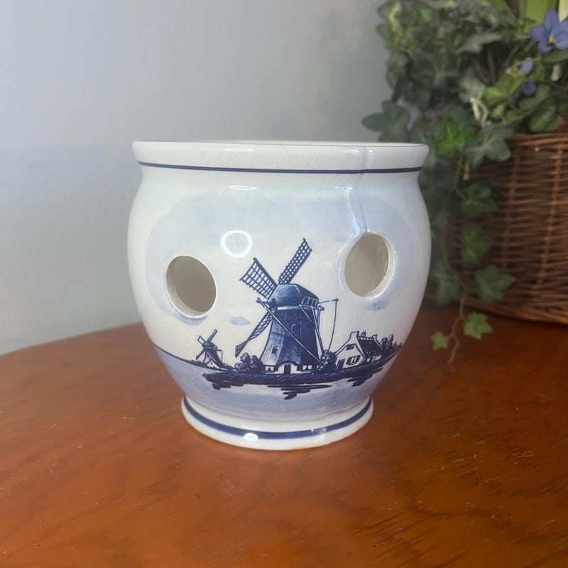 Delft Blue Planter - Etsy